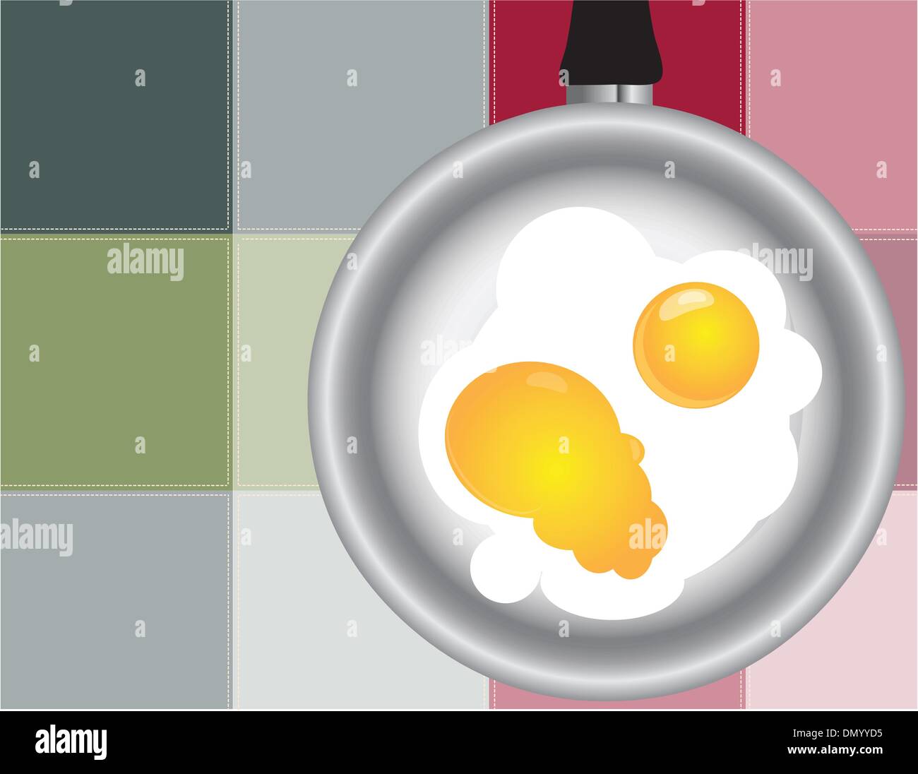 Colored squares with fried eggs Stock Vector Image & Art - Alamy