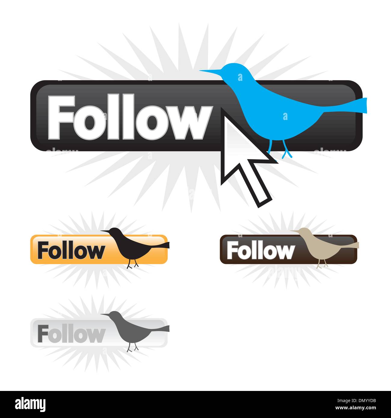 Follow channel Cut Out Stock Images & Pictures - Alamy