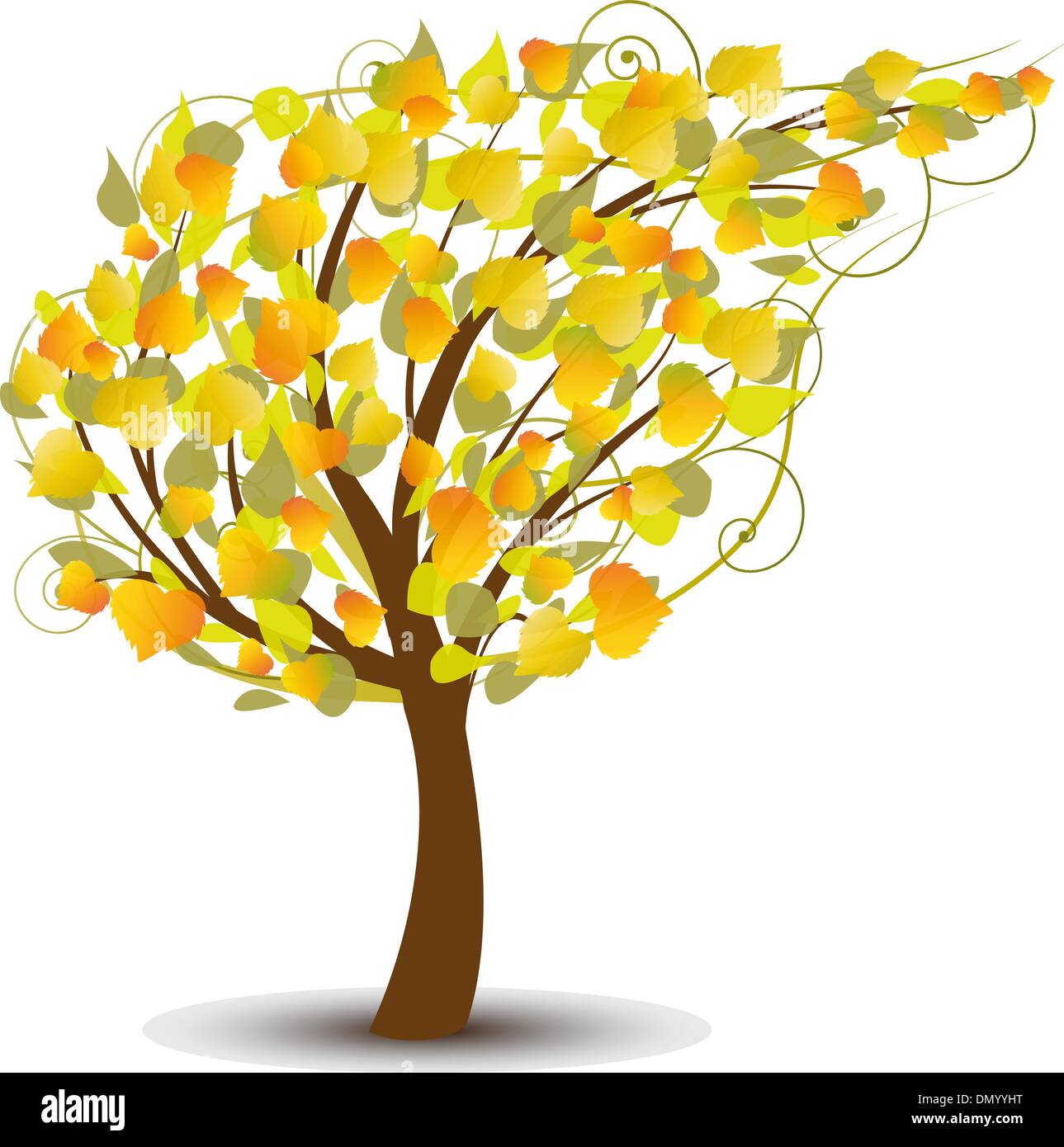 Lone single tree Stock Vector Images - Alamy