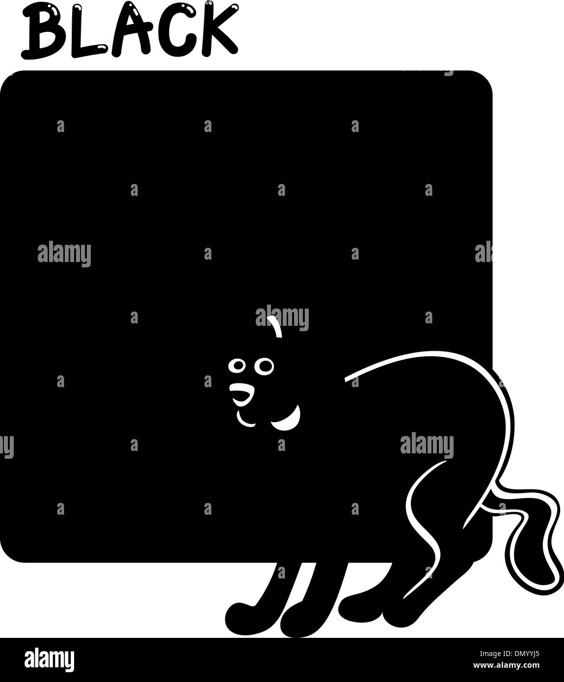 Happy square cartoon design Black and White Stock Photos & Images - Alamy