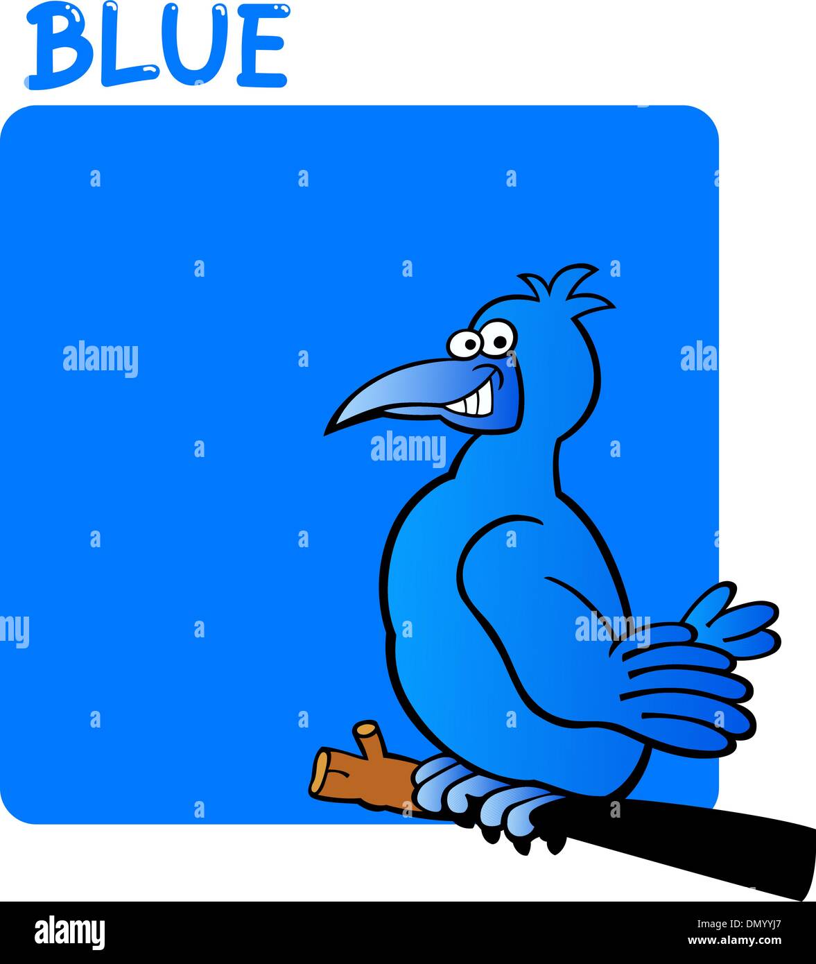Color Blue and Bird Cartoon Stock Vector Image & Art - Alamy