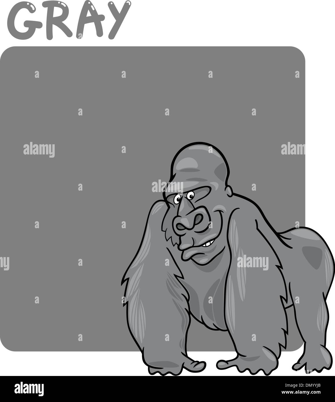 Color Gray and Gorilla Cartoon Stock Vector Image & Art - Alamy