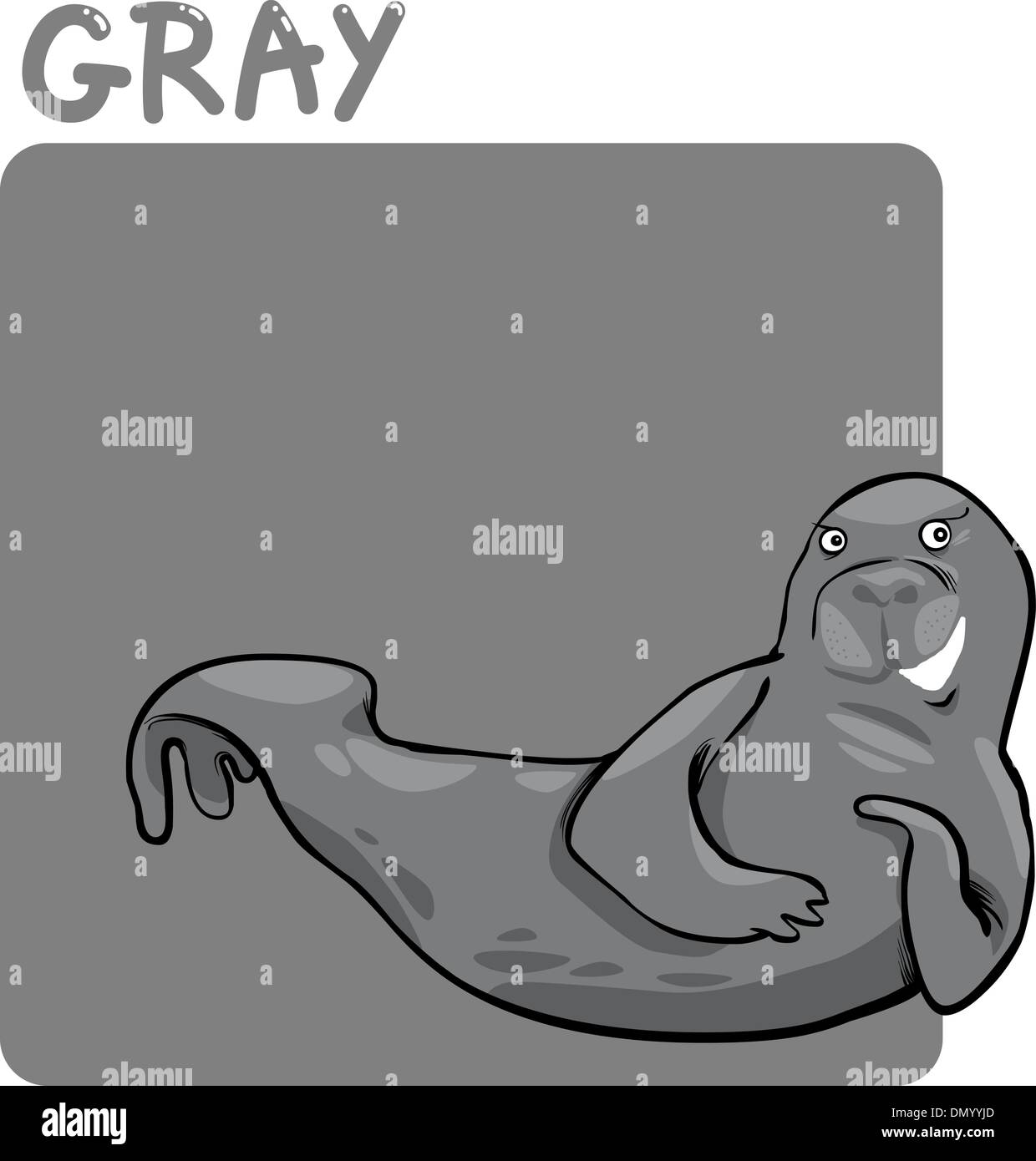 Cartoon illustration funny grey seal hi-res stock photography and ...