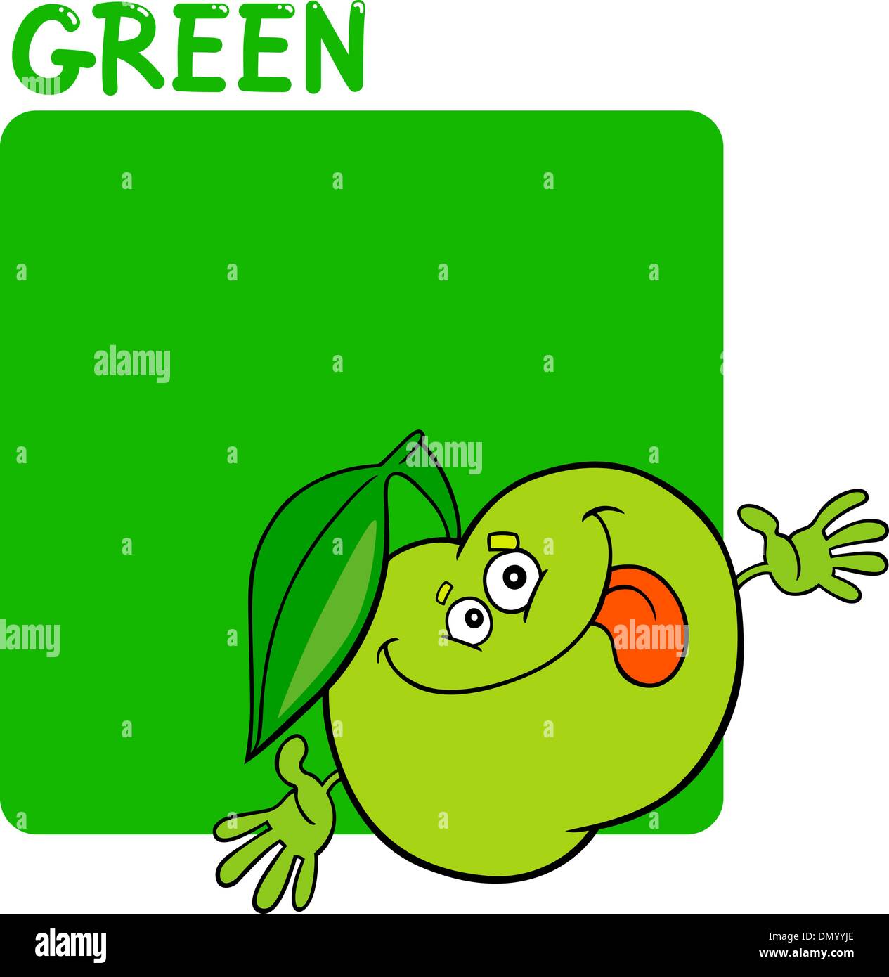 Color Green and Apple Cartoon Stock Vector Image & Art - Alamy