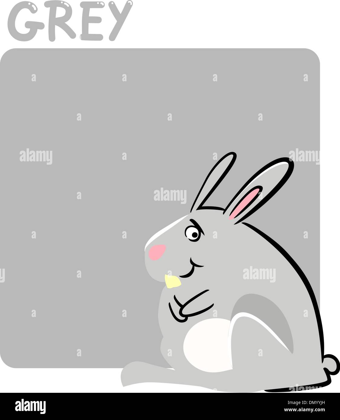 Color Grey and Rabbit Cartoon Stock Vector Image & Art - Alamy
