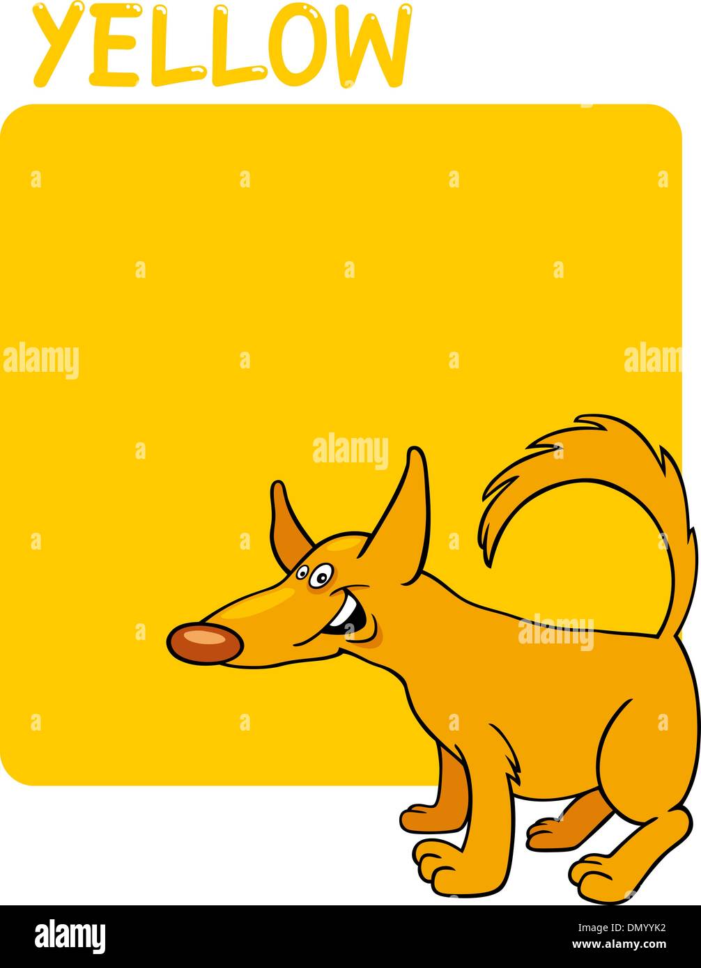 Color Yellow and Dog Cartoon Stock Vector Image & Art - Alamy
