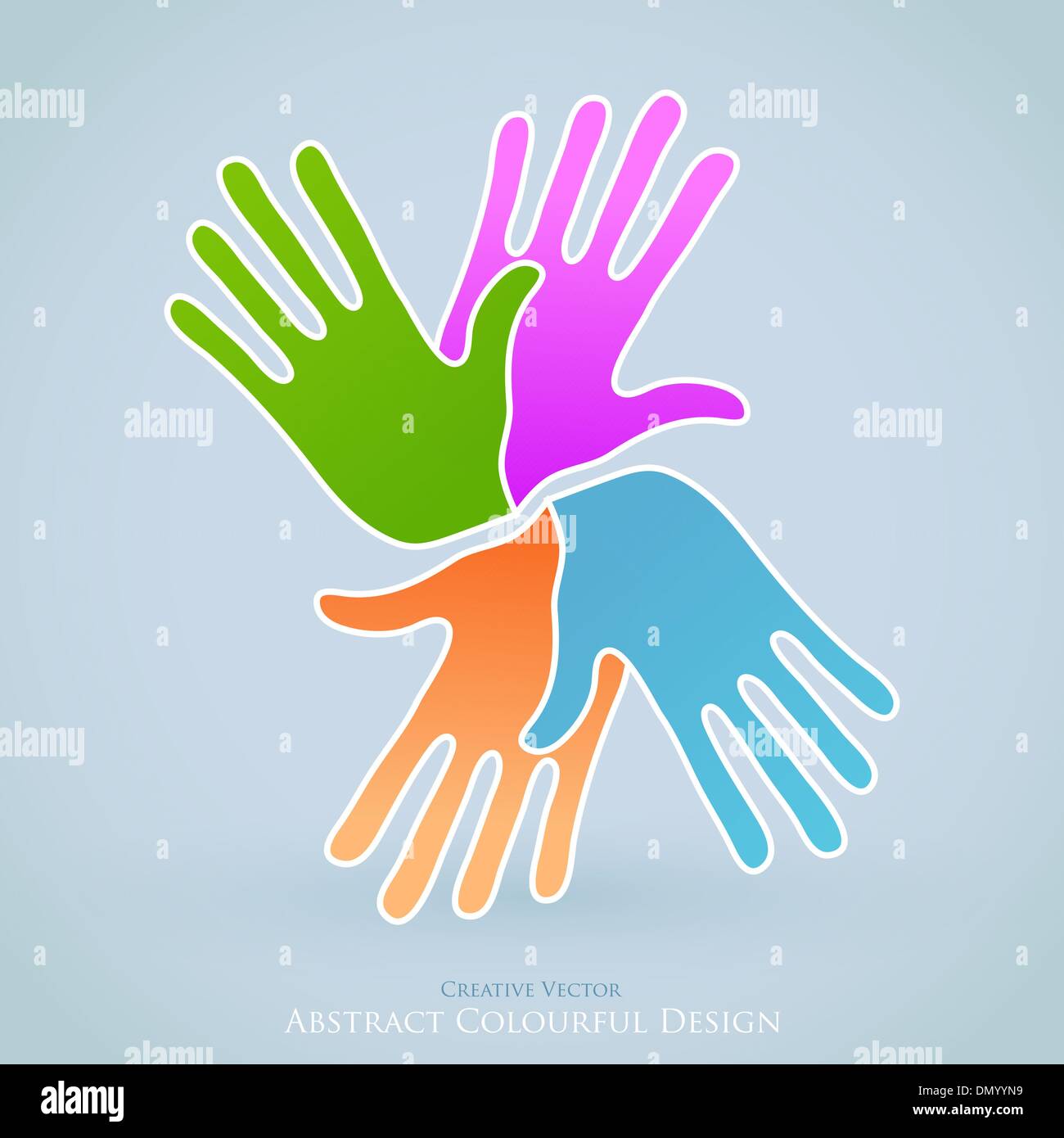 Creative People Hands Symbol. Together Concept Design Stock Vector ...