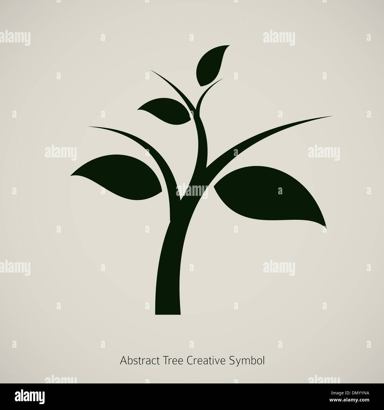 Tree plant vector illustration. Nature abstract design symbol Stock ...