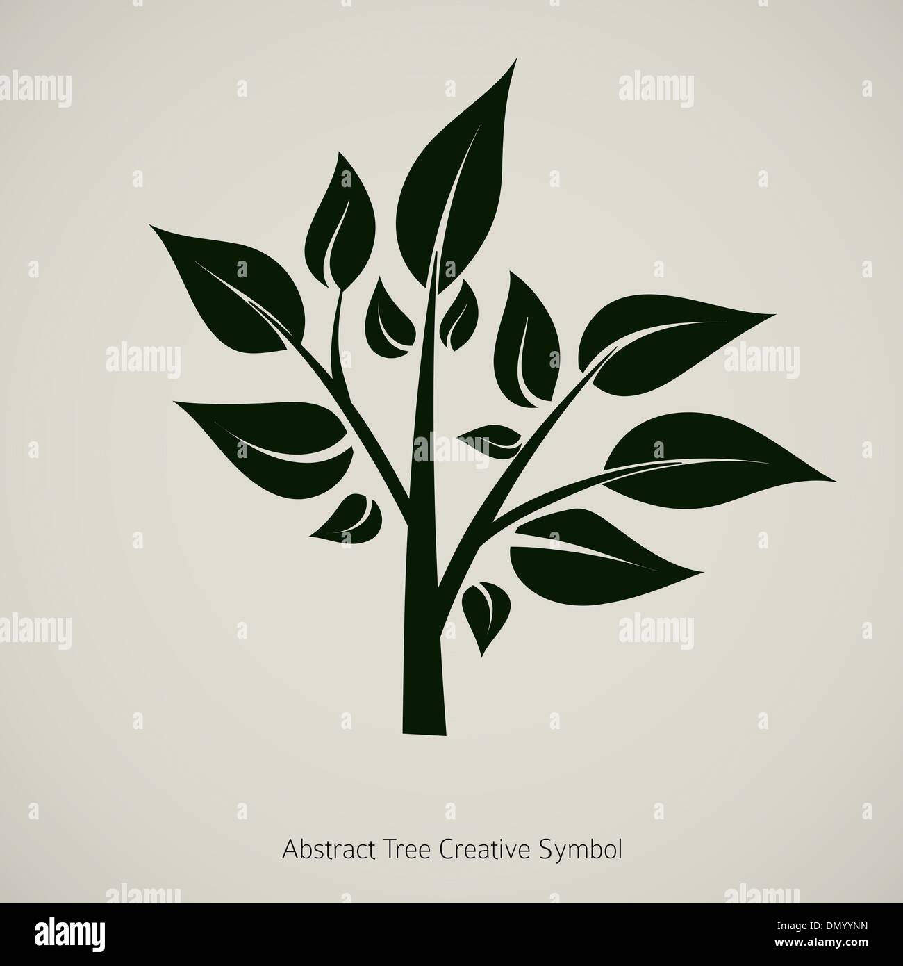 Tree plant vector illustration. Nature abstract design symbol Stock ...