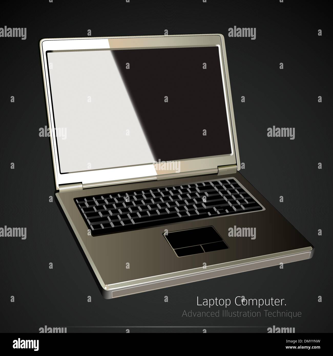 Laptop Computer Vector Illustration Stock Vector Image & Art - Alamy