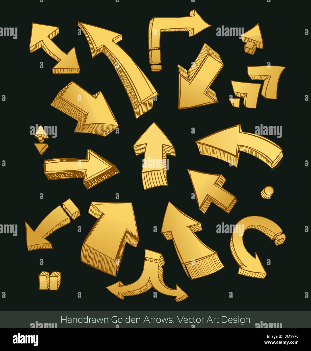 Gold arrows Stock Vector Images - Alamy
