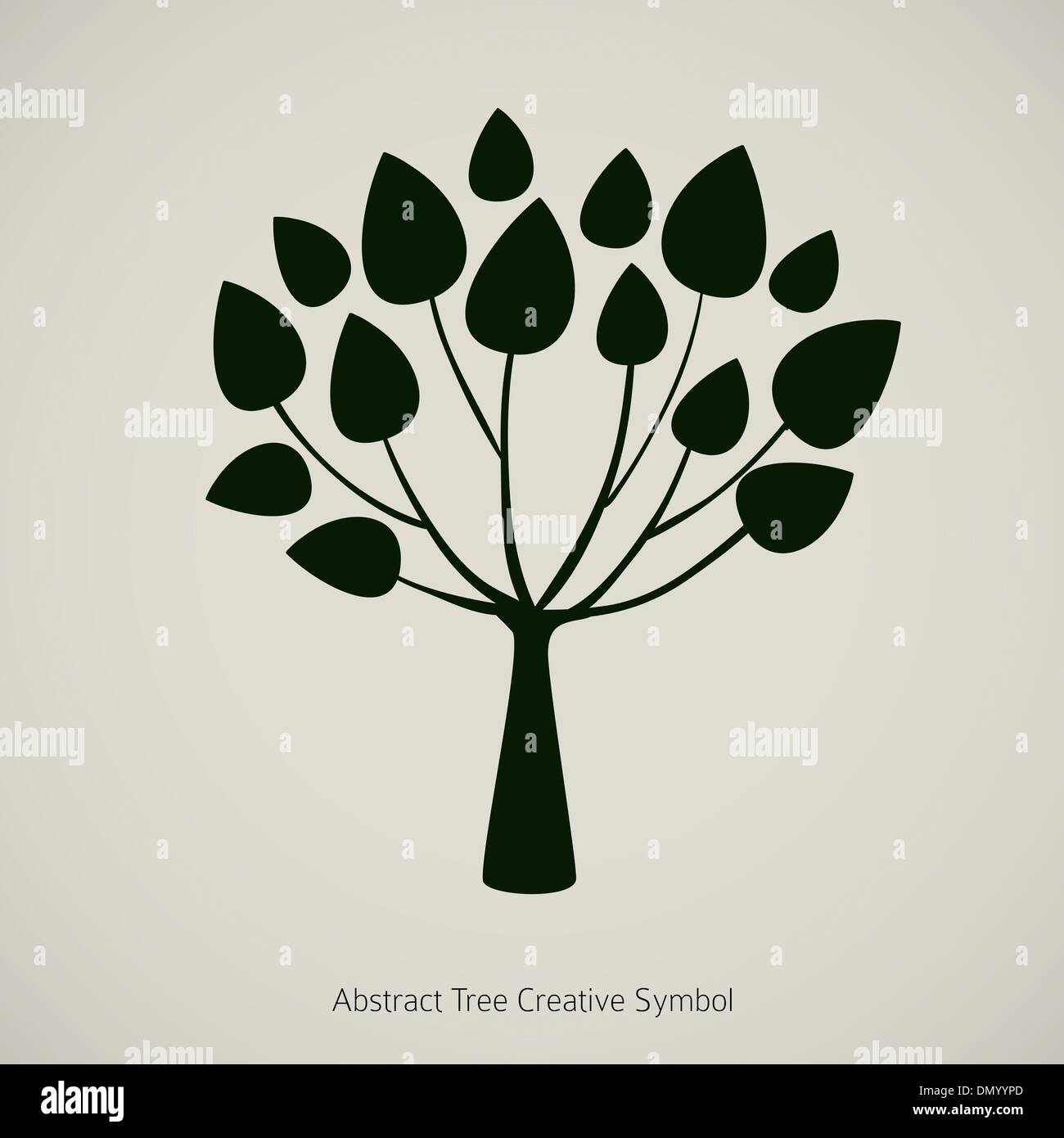 Tree plant vector illustration. Nature abstract design symbol Stock ...