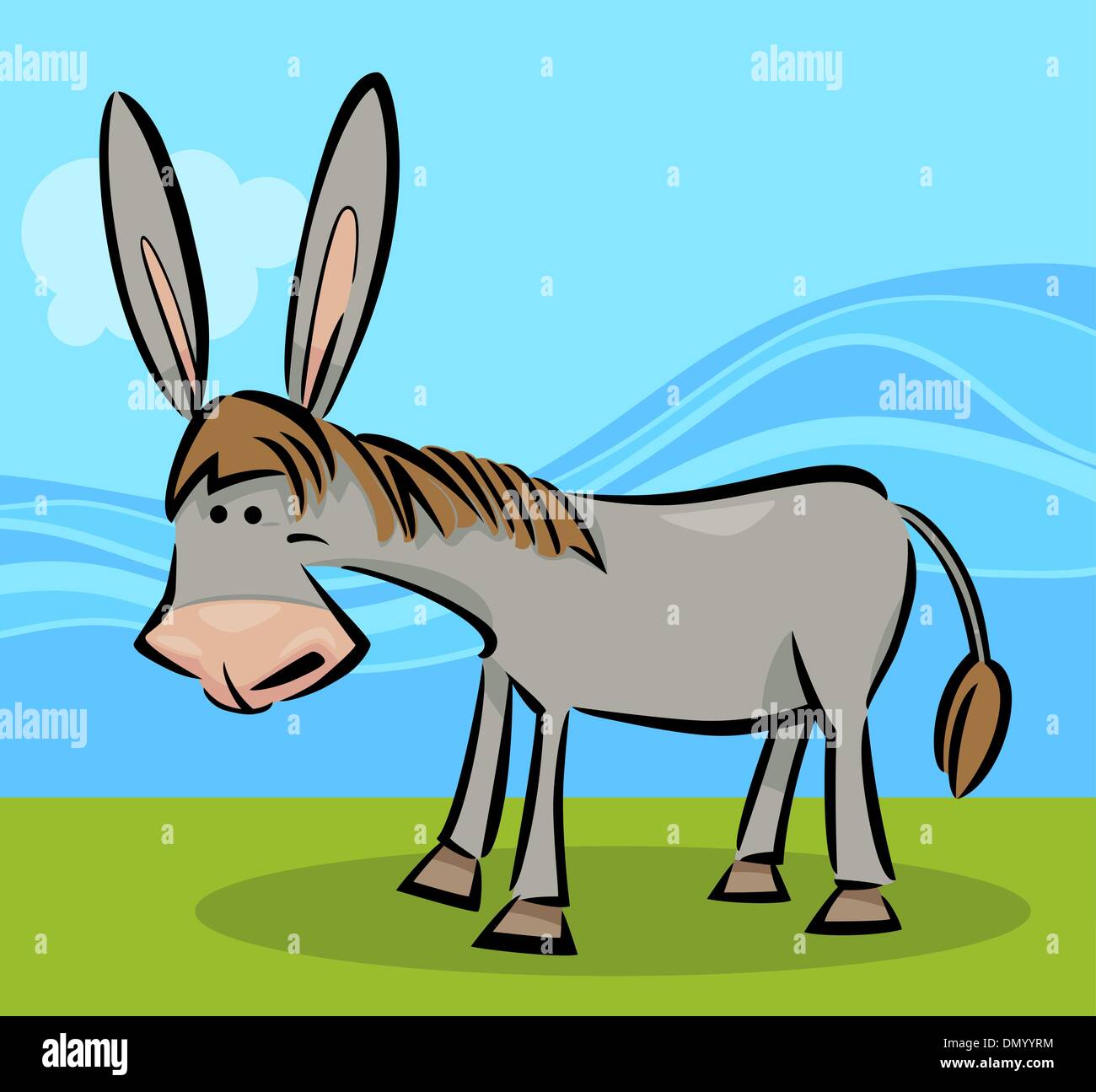 cartoon illustration of donkey Stock Vector Image & Art - Alamy
