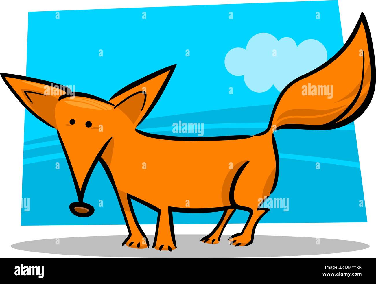 cartoon illustration of red fox Stock Vector Image & Art - Alamy