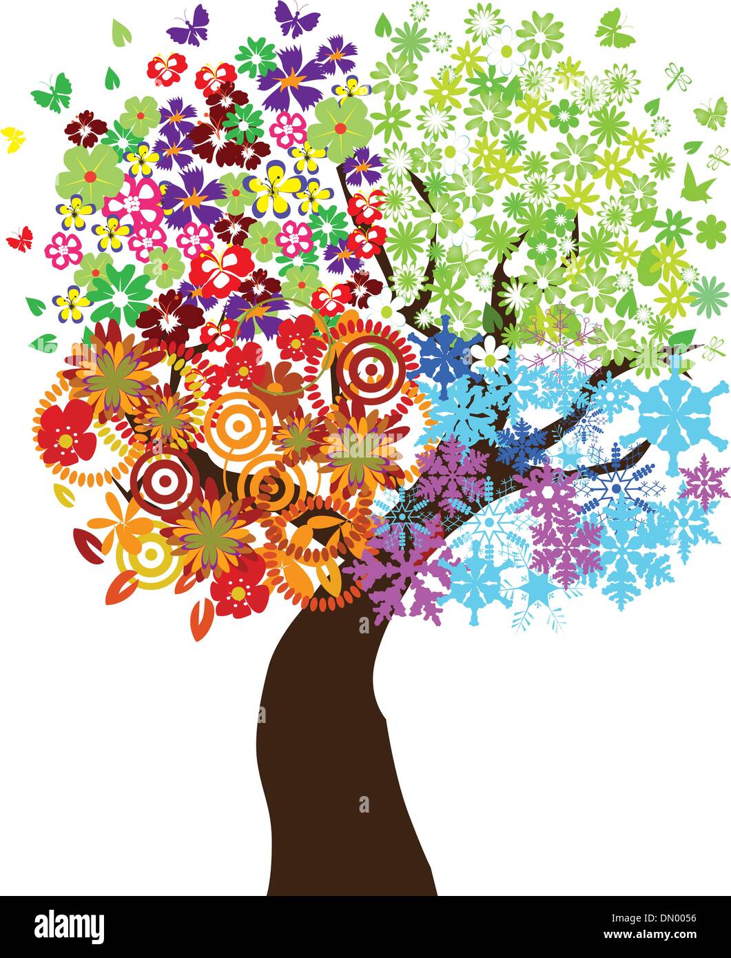 Season tree Stock Vector Images - Alamy