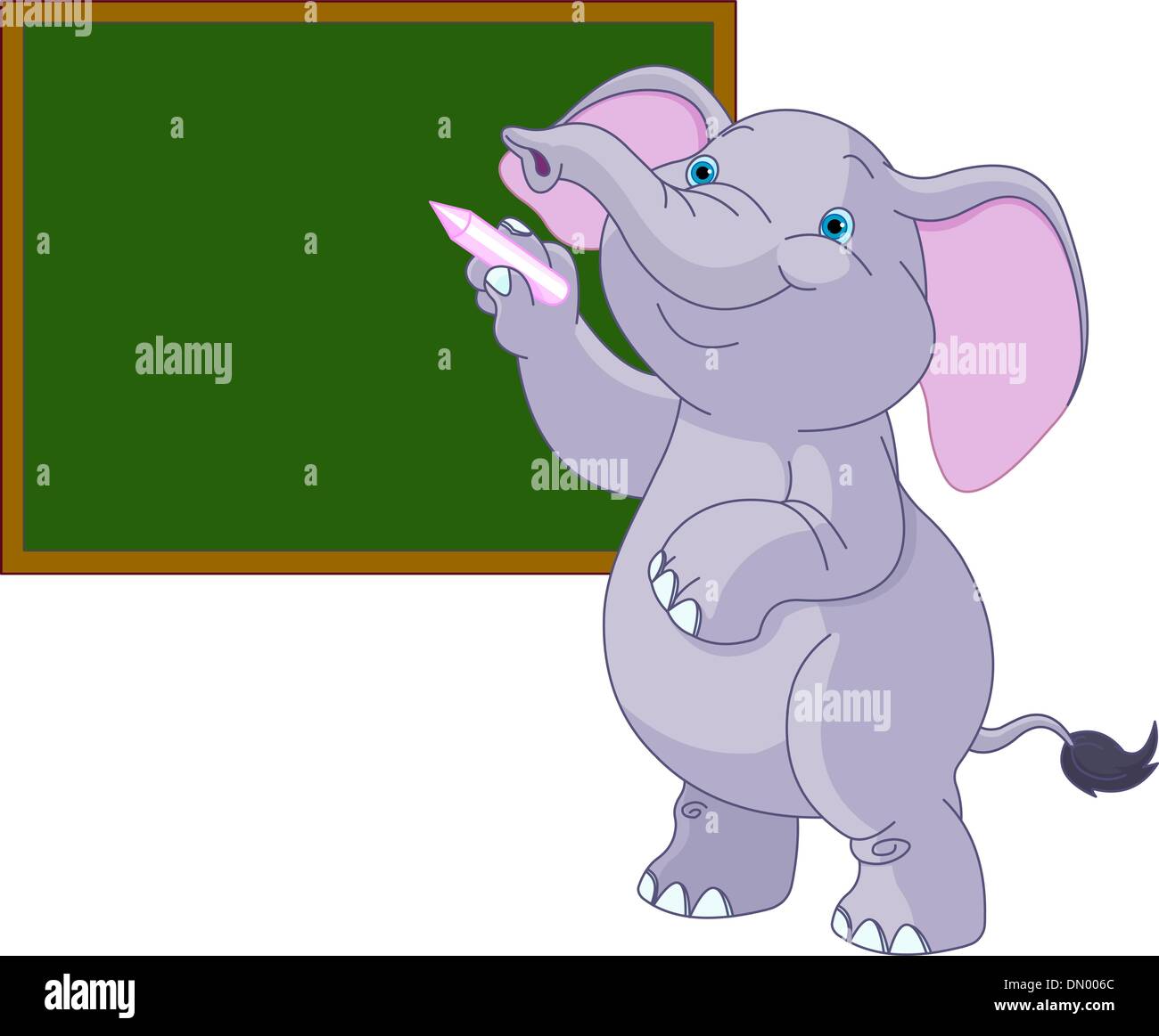 Elephant writing on blackboard Stock Vector Image & Art - Alamy