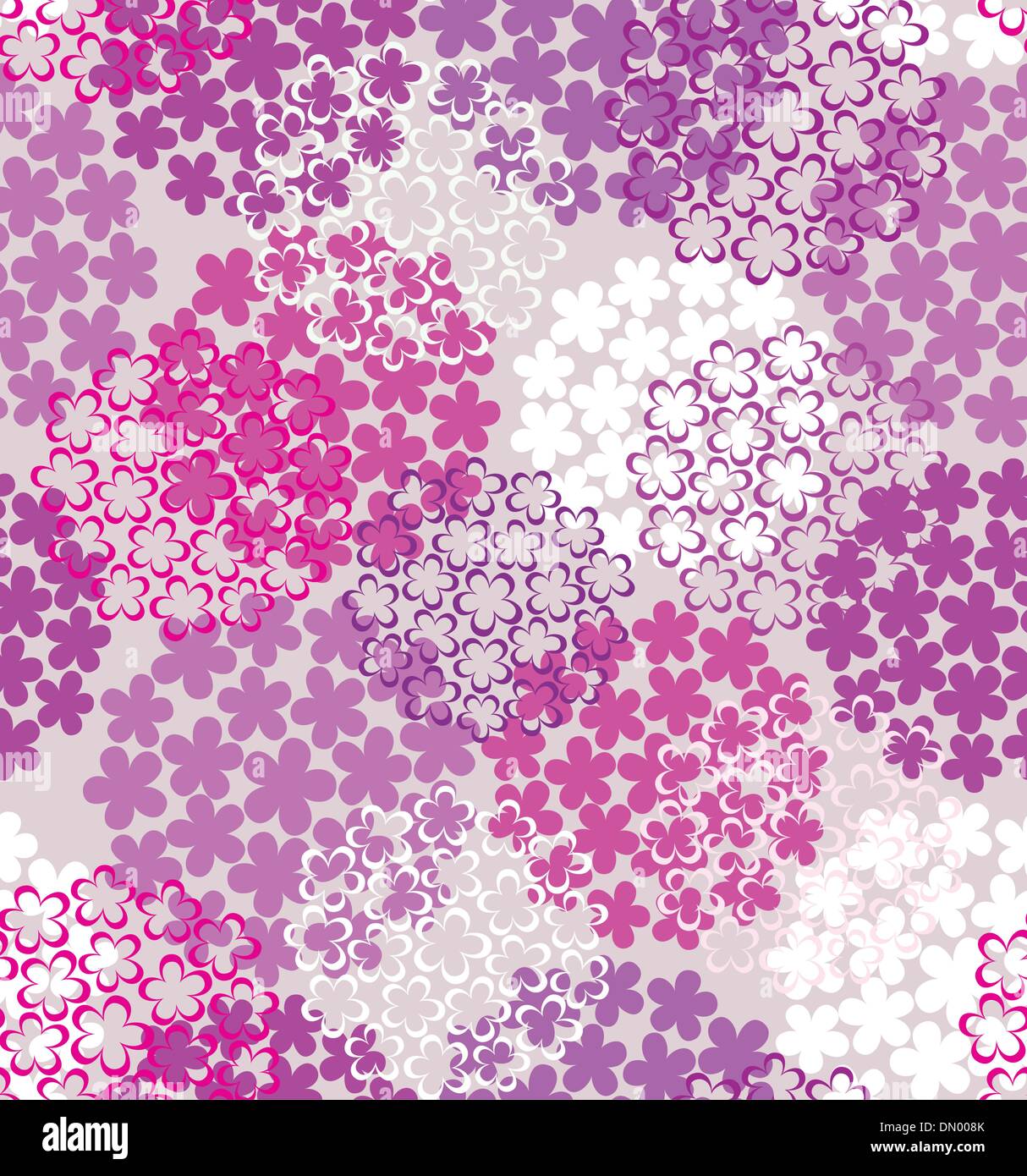 Decorative seamless flower background Stock Vector Image & Art - Alamy