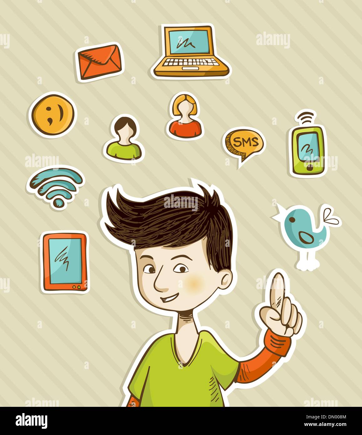 Teenager boy cartoon icon Stock Vector Images - Alamy