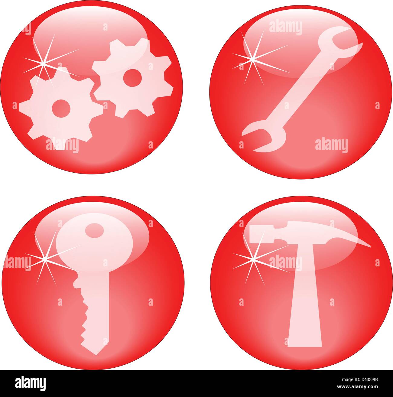 red tool set icons Stock Vector Image & Art - Alamy
