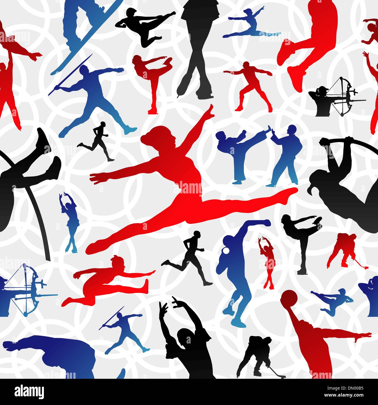 Sports silhouettes pattern Stock Vector Image & Art - Alamy