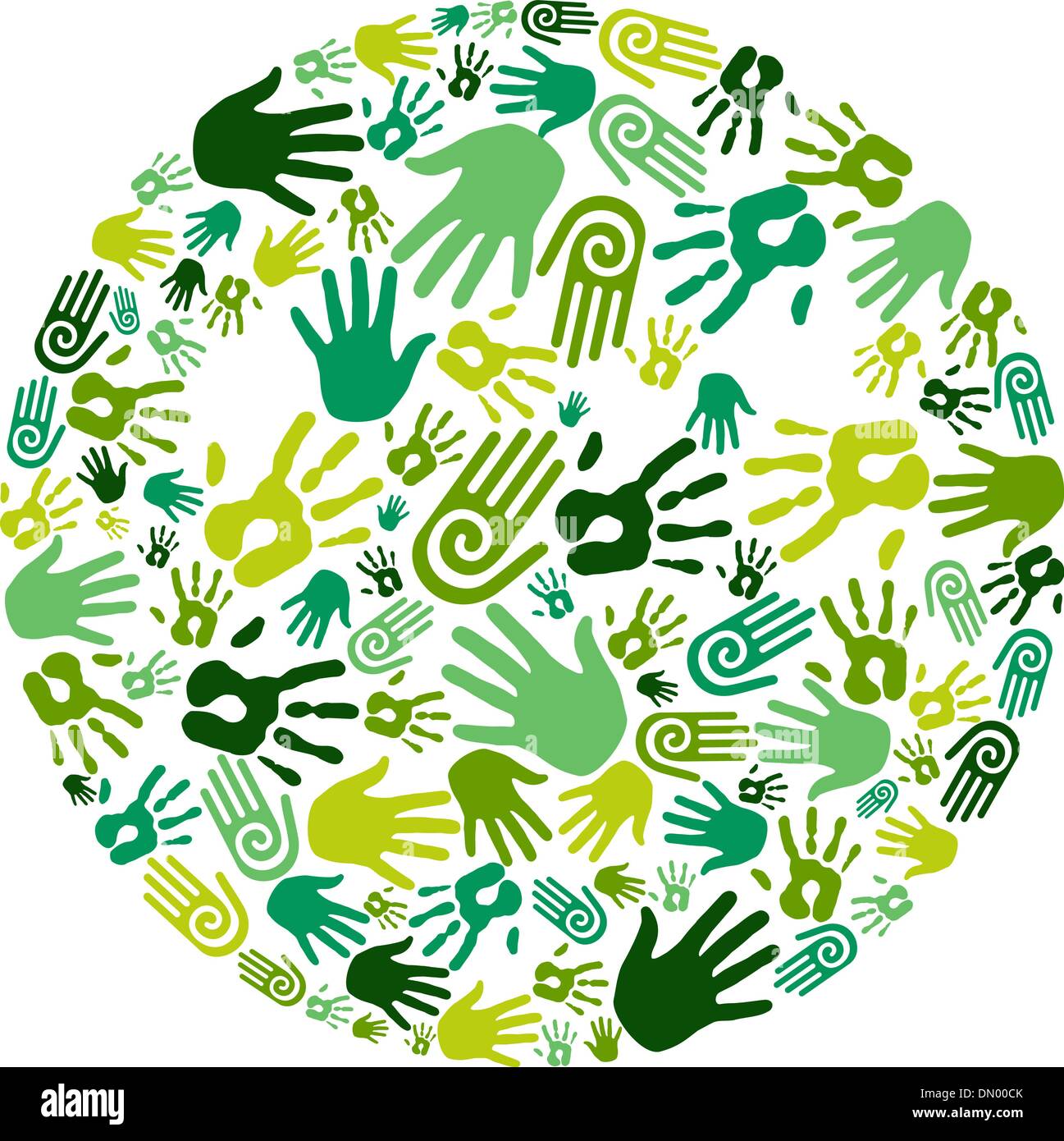 Go green hands circle Stock Vector Image & Art - Alamy