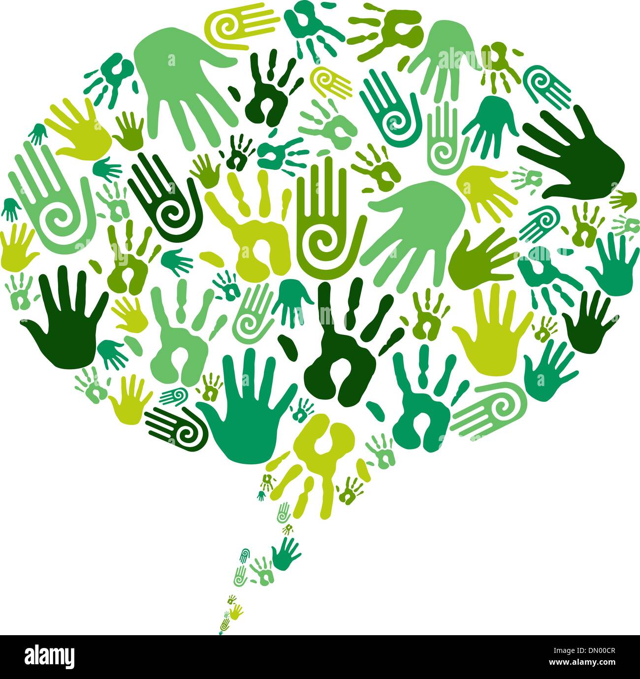 Go green hands communication Stock Vector Image & Art - Alamy