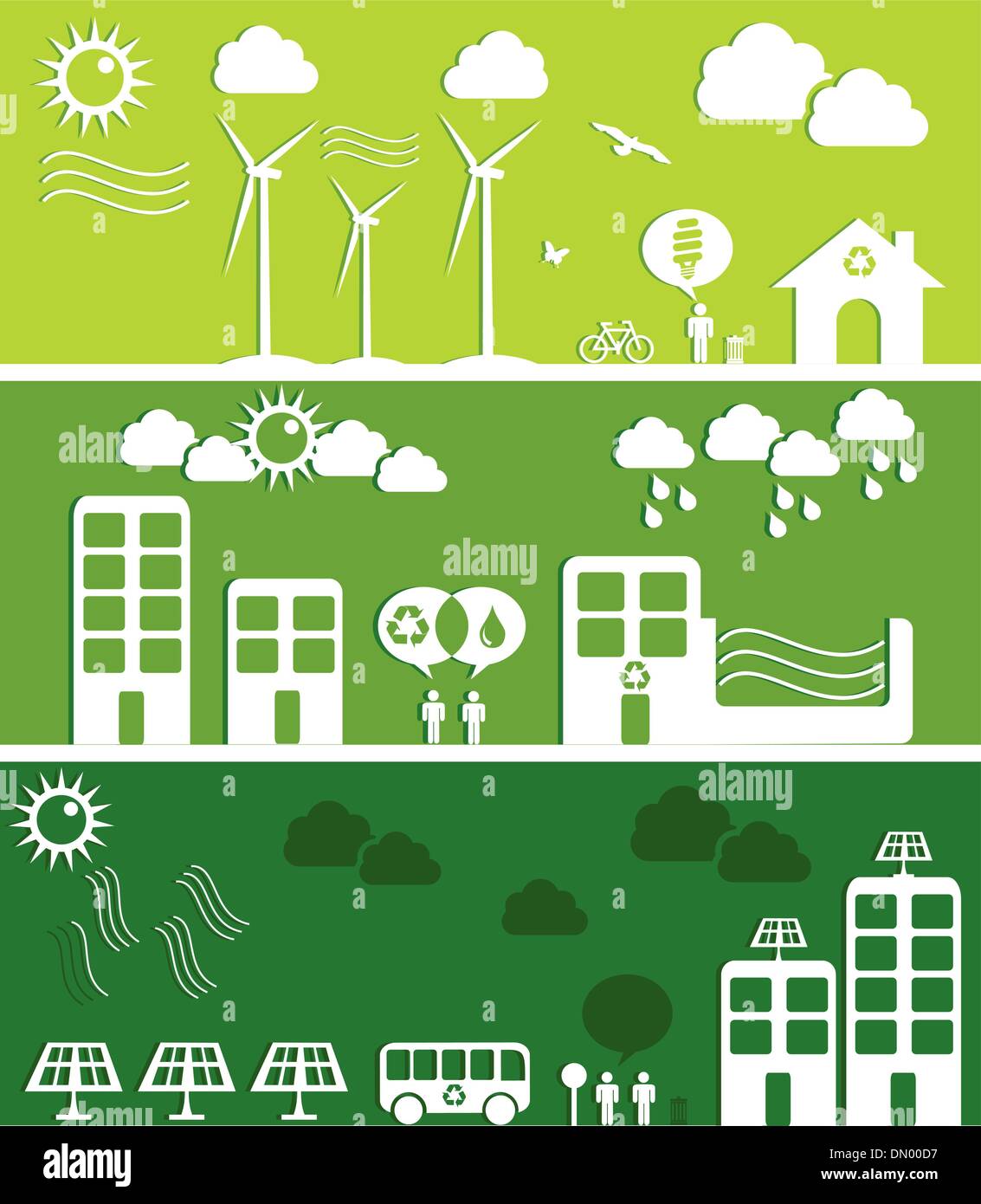 Green city concept illustration Stock Vector Image & Art - Alamy