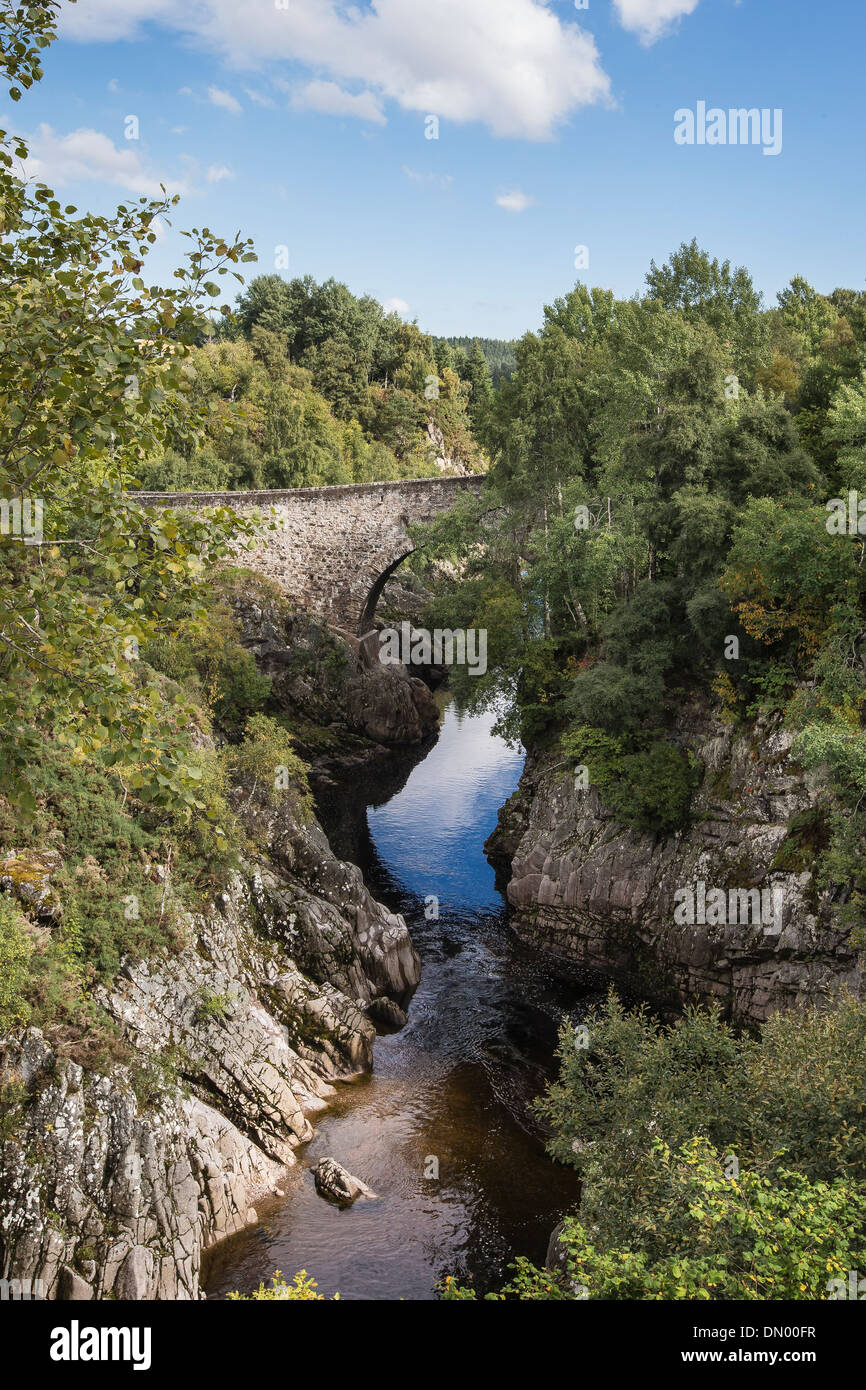 River Findhorn & Gorge at Dulsie Bridge in Moray, Scotland Stock Photo ...