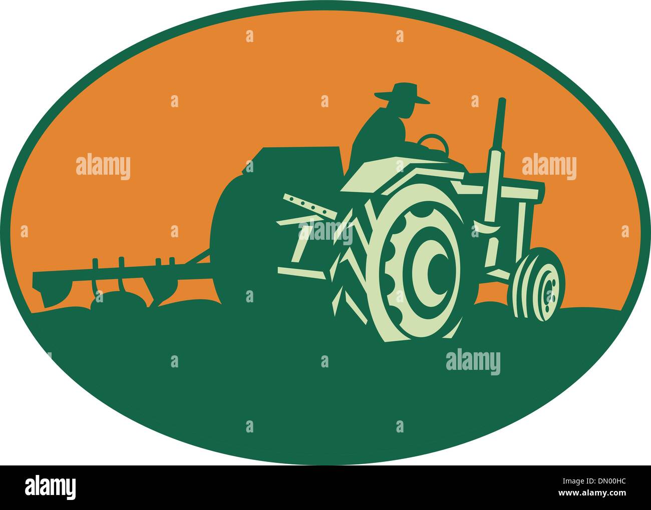Worker tractor Stock Vector Images - Alamy