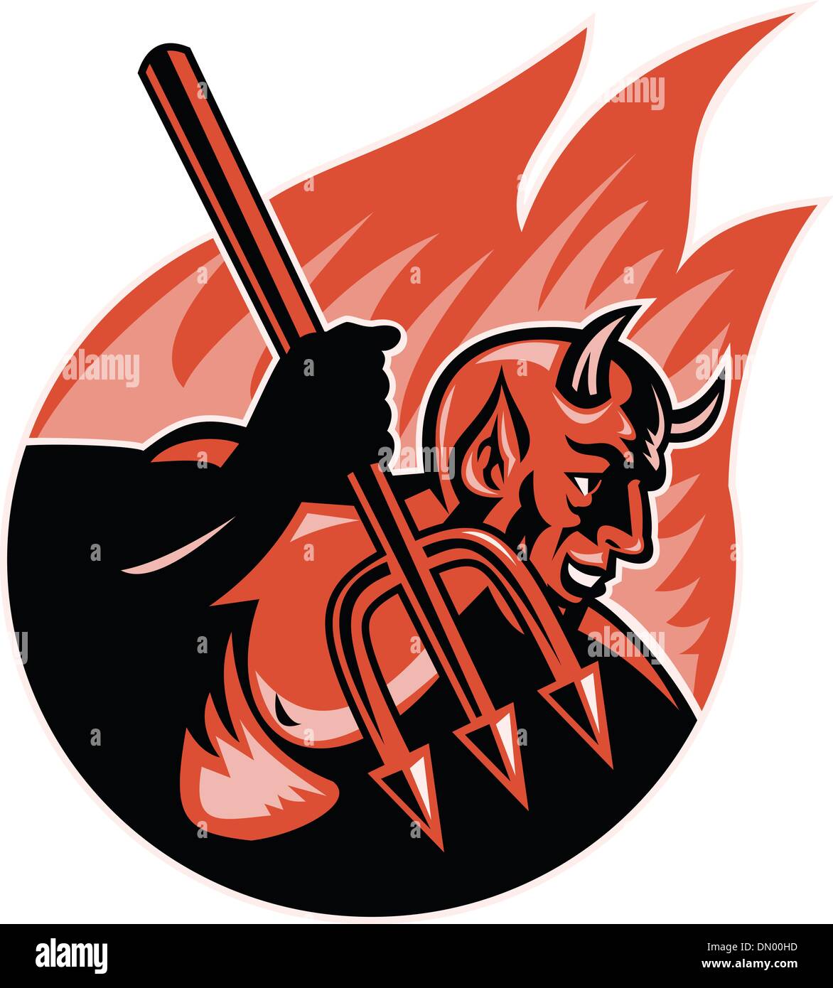 Devil trident vector vectors hi-res stock photography and images - Alamy