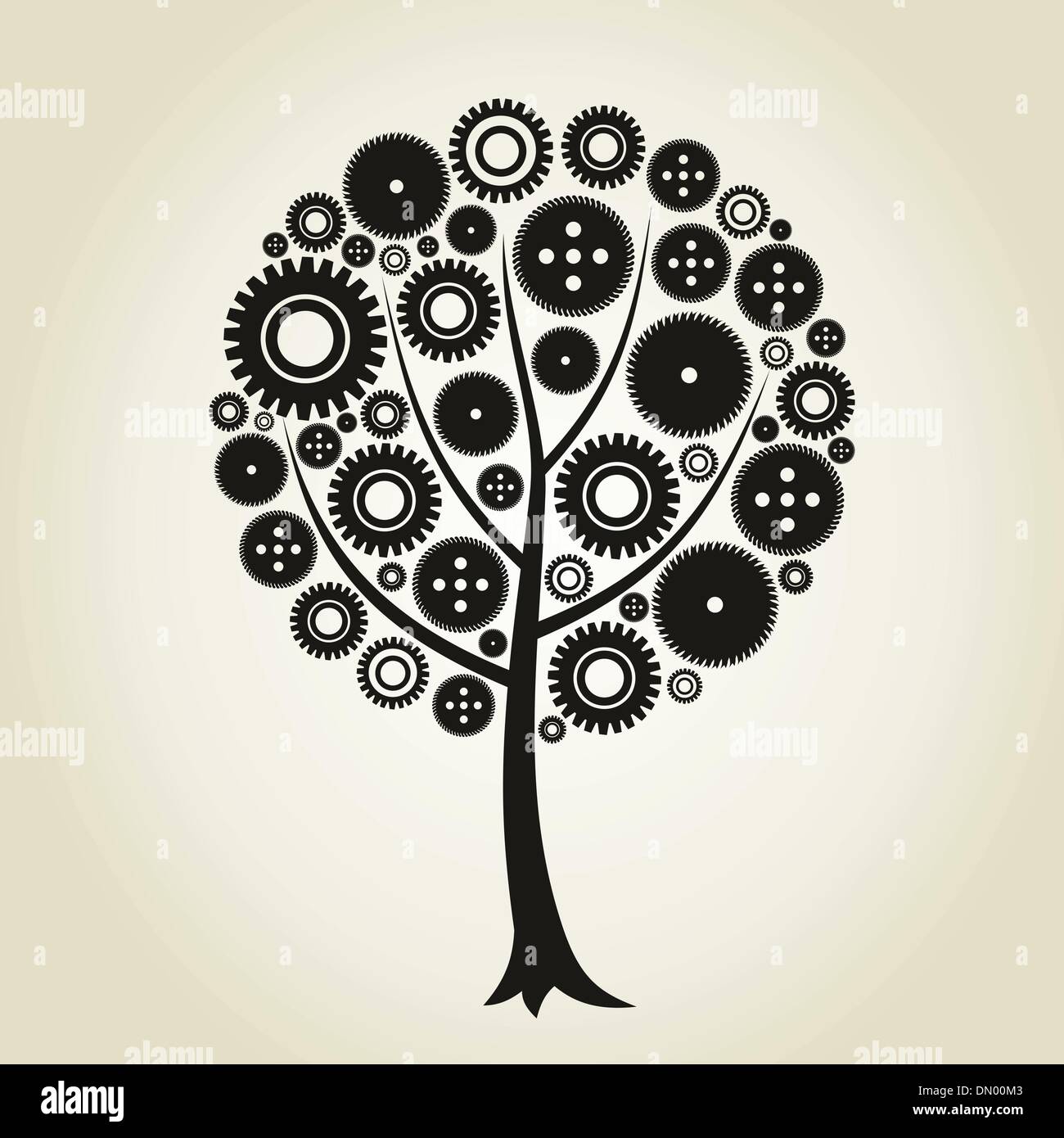 Tree a gear wheel hi-res stock photography and images - Alamy