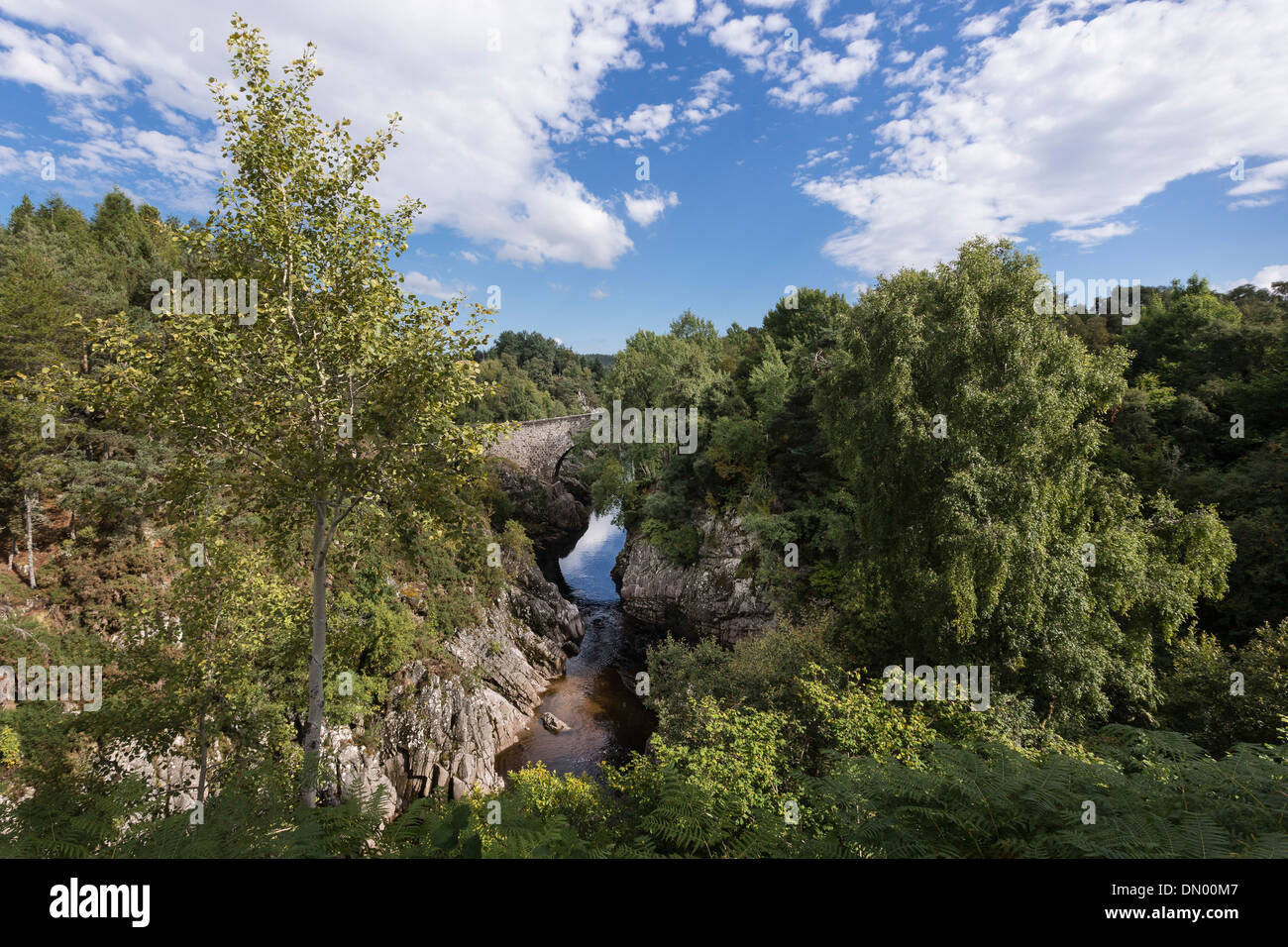 River Findhorn & Gorge at Dulsie Bridge in Moray, Scotland Stock Photo ...