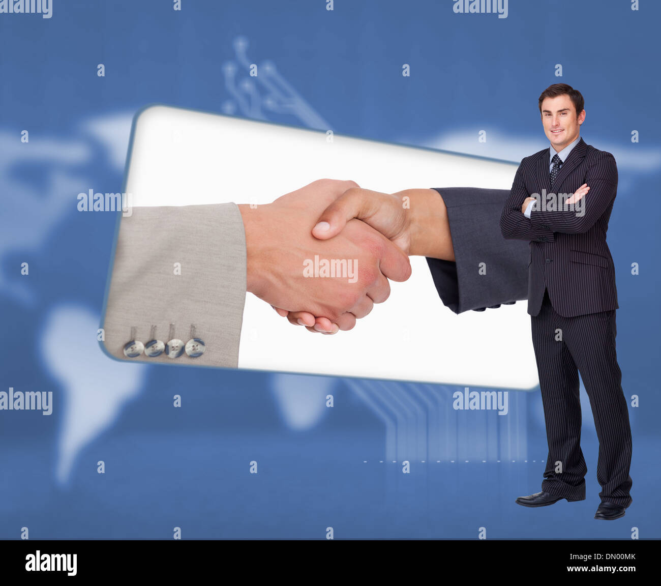 Young businessman cross hands hi-res stock photography and images - Alamy