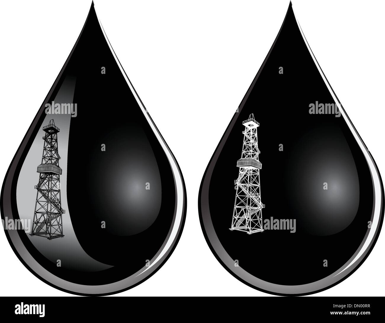 Oil well vector vectors hi-res stock photography and images - Alamy