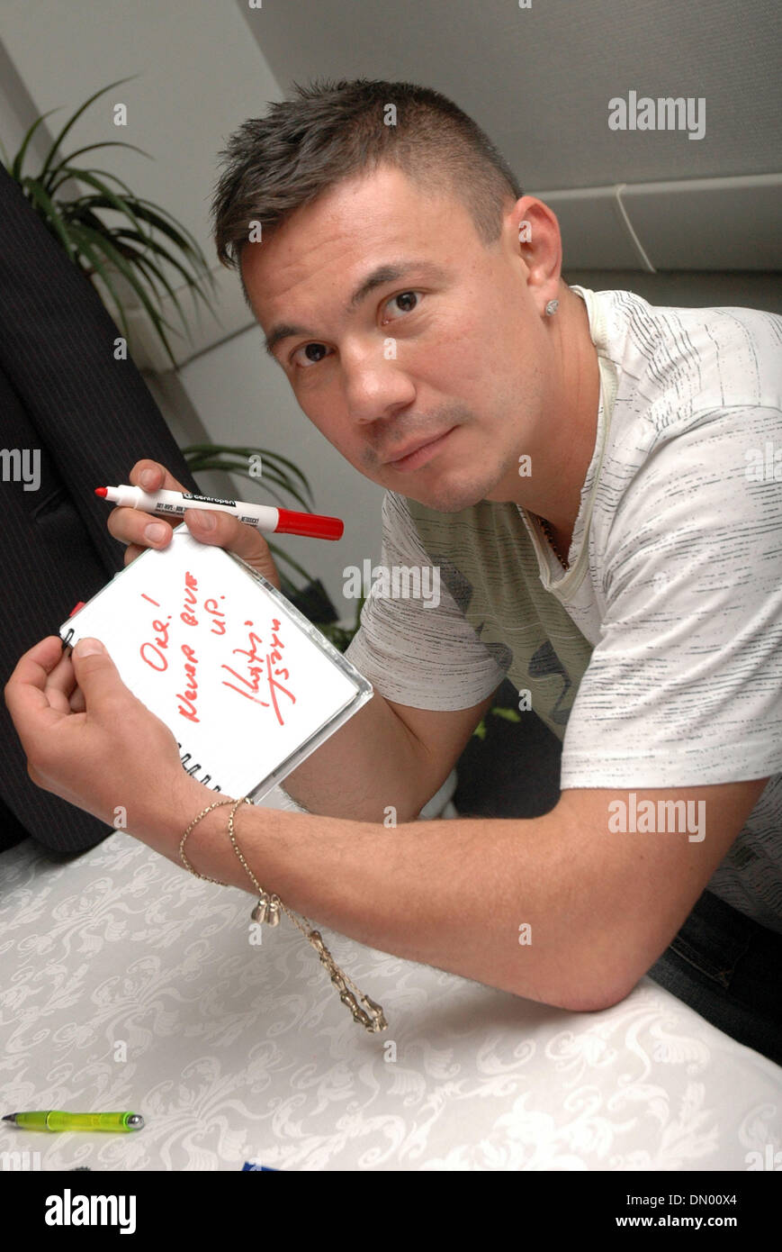 Famous russian boxer Konstantin Tszyu.Tszyu`s motto `Never Give Up ...