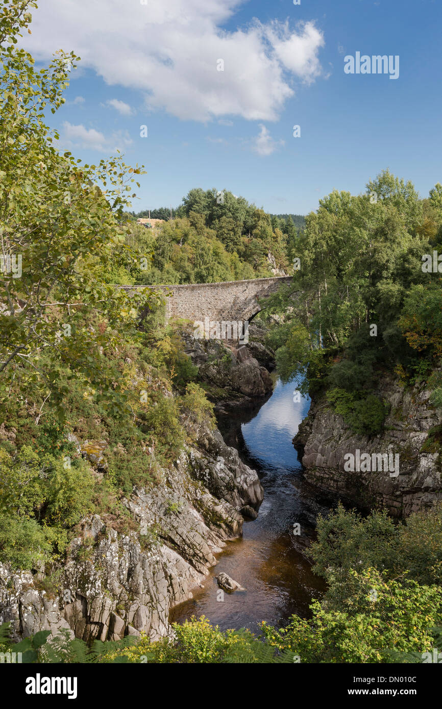 River Findhorn & Gorge at Dulsie Bridge in Moray, Scotland Stock Photo ...
