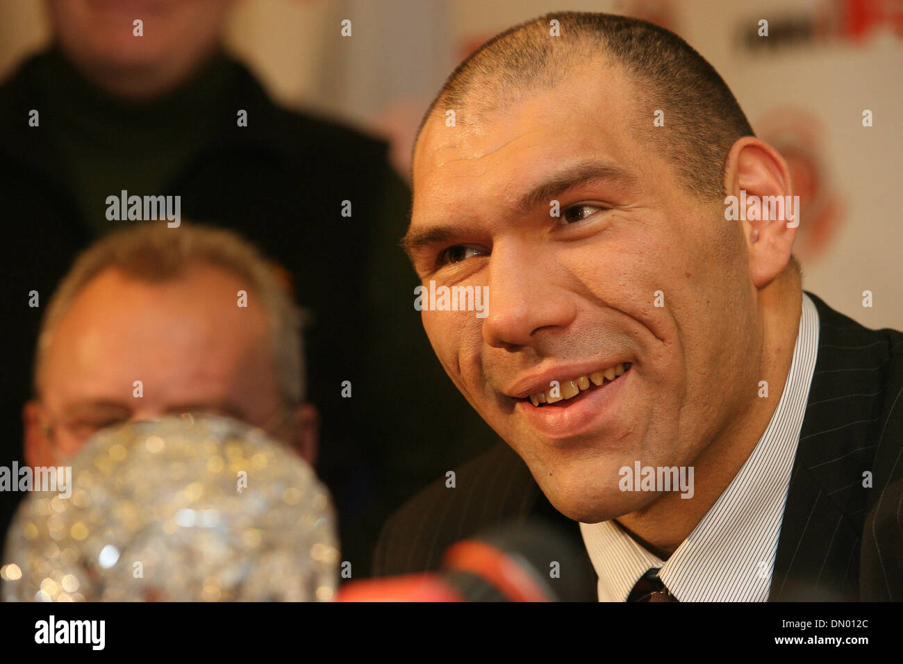 Russian heavy weight boxer Nikolai Valuev at the press conference in ...