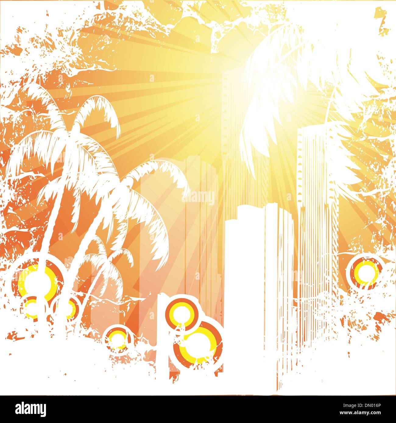 retro tropical city Stock Vector Image & Art - Alamy