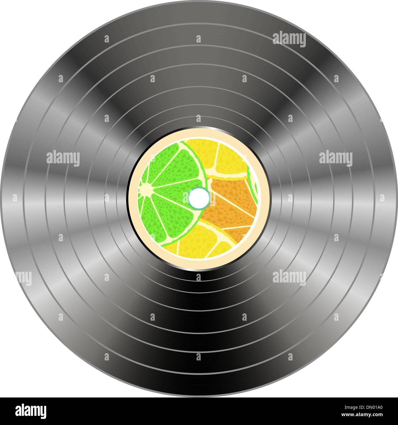 Black music record green label Stock Vector Images - Alamy