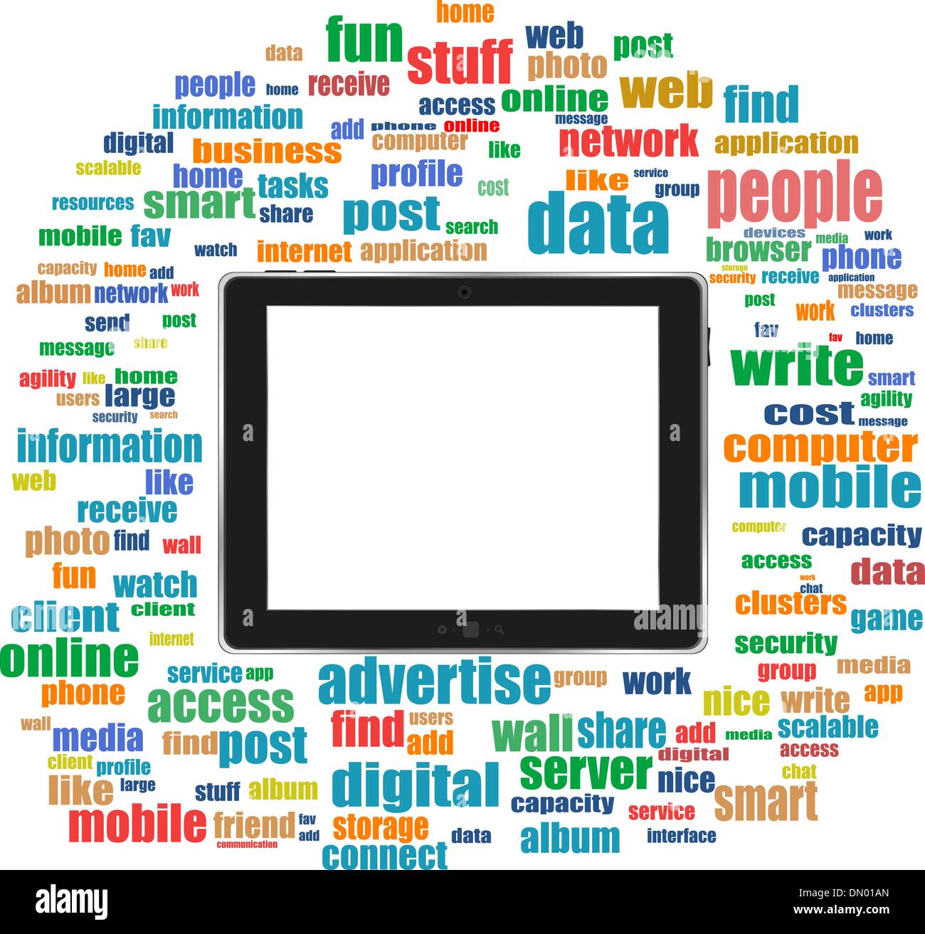 Social networks communication words Stock Vector Images - Alamy