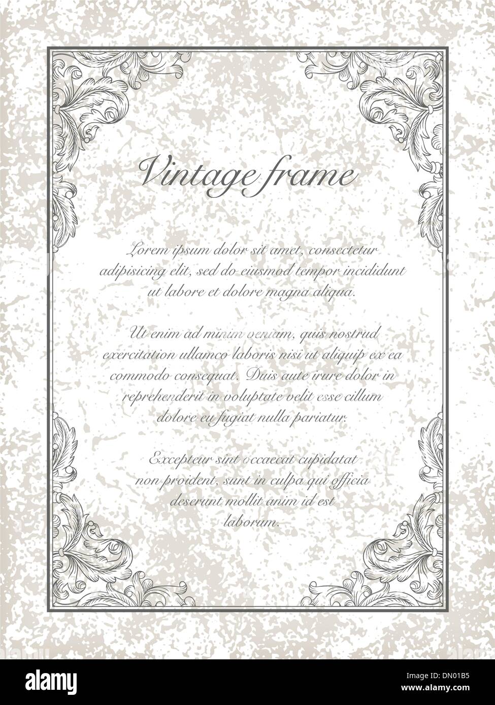 Vintage frame template. Vector, EPS10 Stock Vector Image & Art - Alamy
