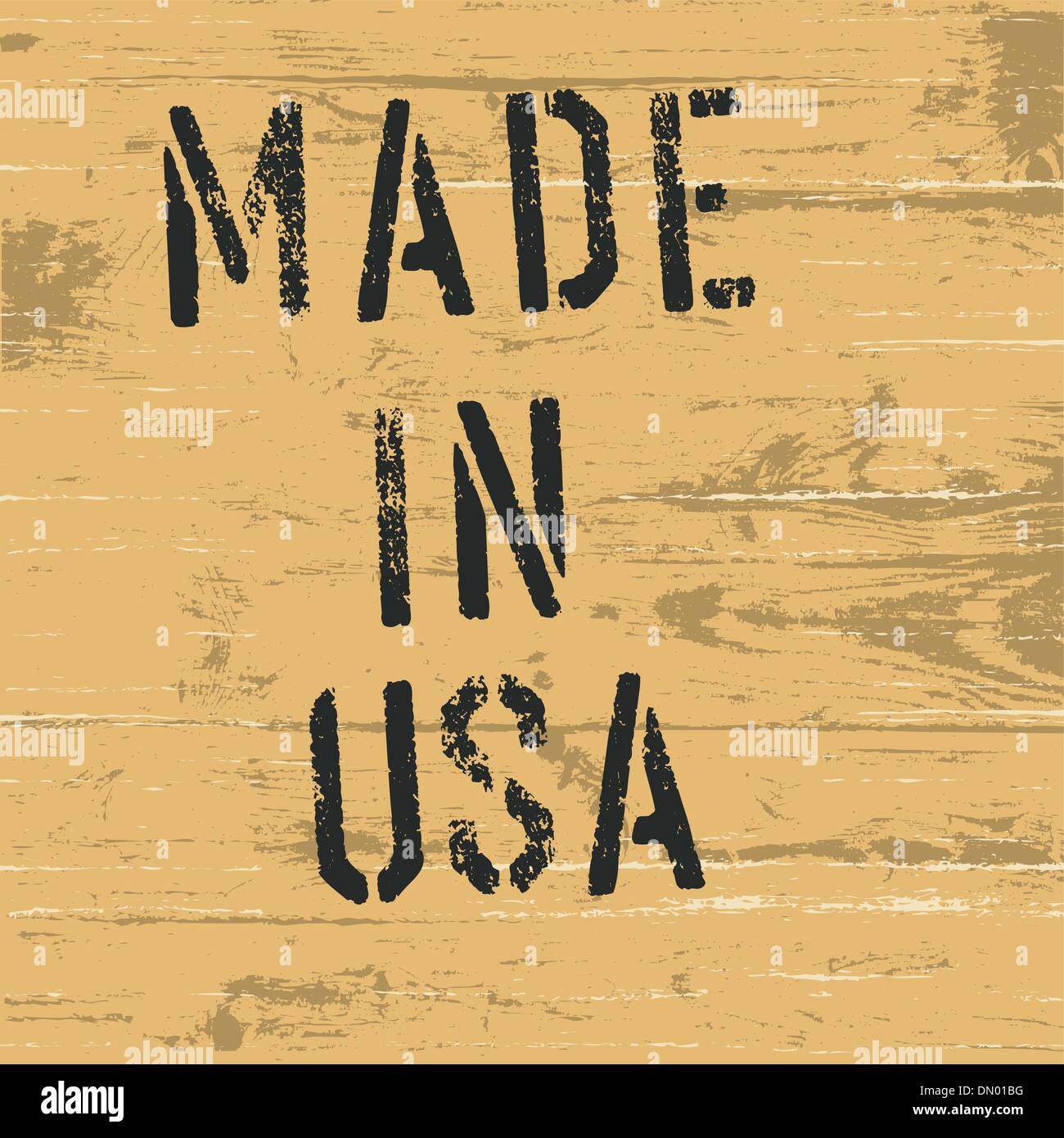 Vintage western styled sign "Made in USA". Vector, EPS8 Stock Vector ...