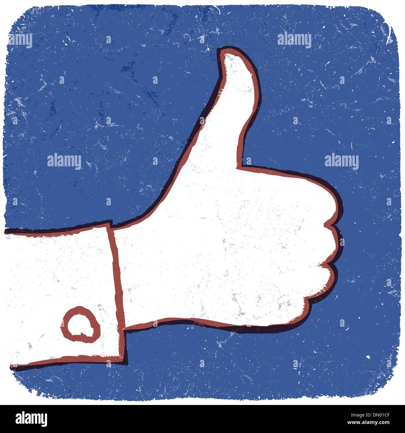 Like symbol grunge button illustration Stock Vector Images - Alamy