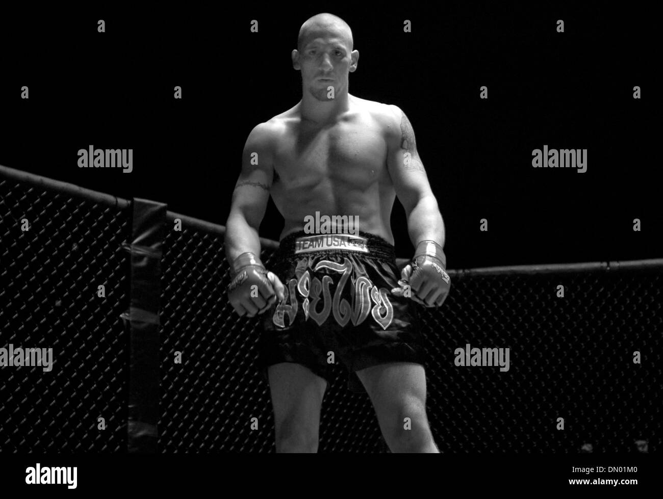 Mixed martial arts fighter Black and White Stock Photos & Images - Alamy