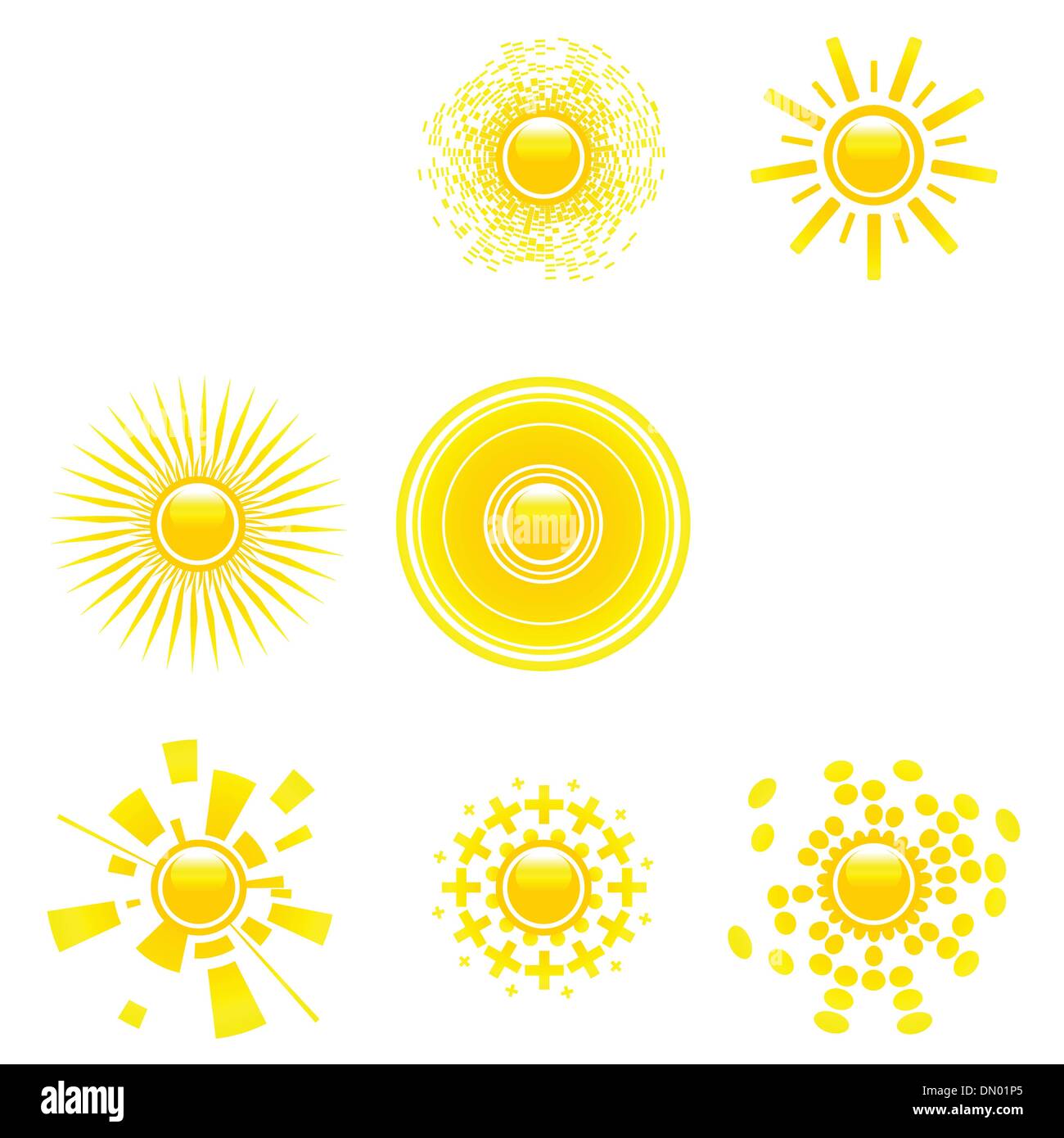 Sun collection vector vectors hi-res stock photography and images - Alamy