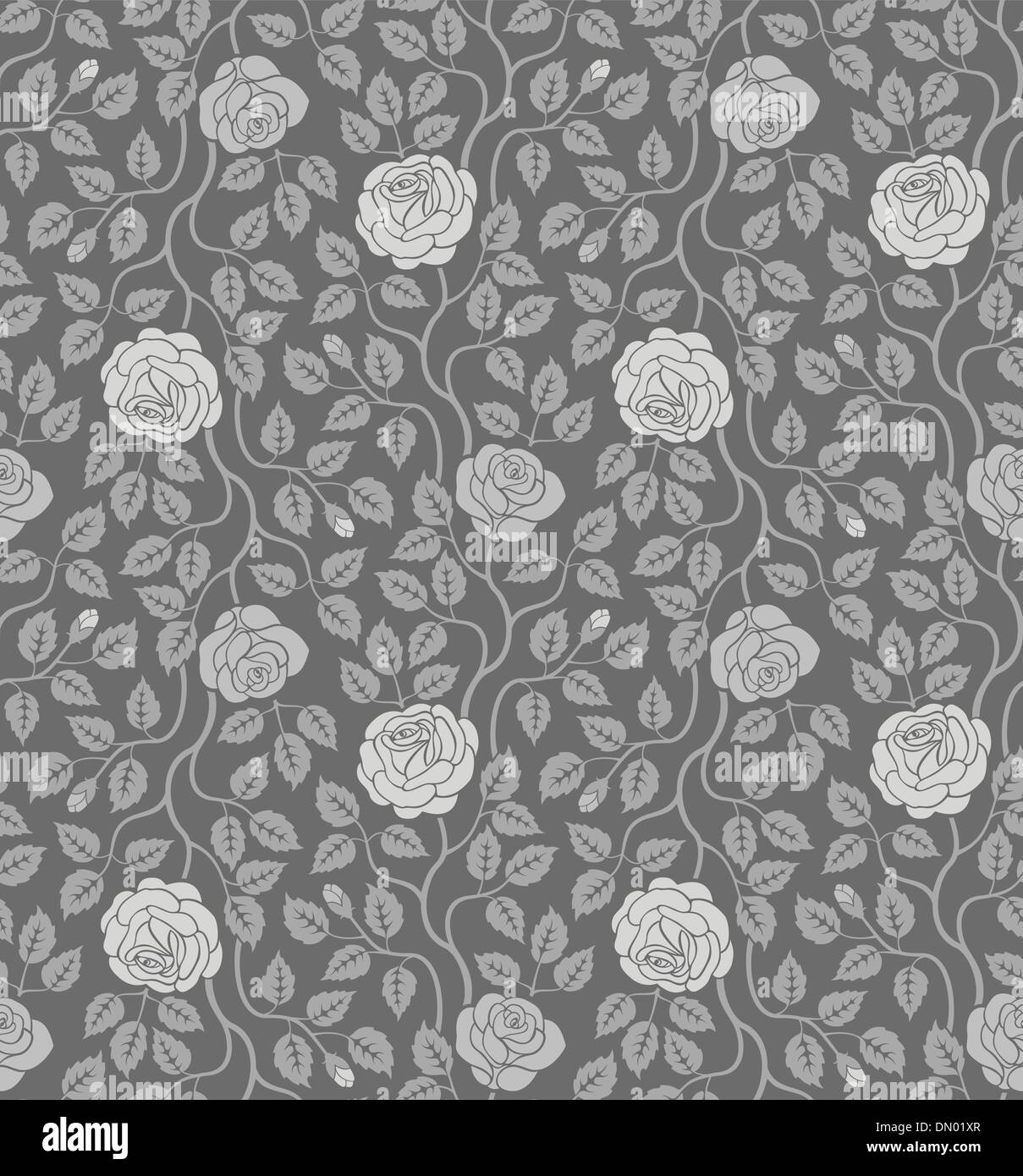 Seamless background with flowers and leaves Stock Vector Image & Art ...