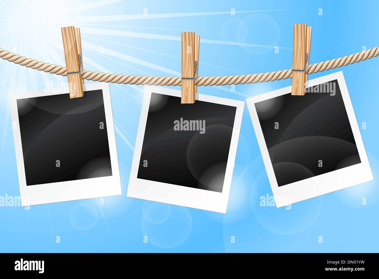 Old picture frame hanging Stock Vector Images - Alamy