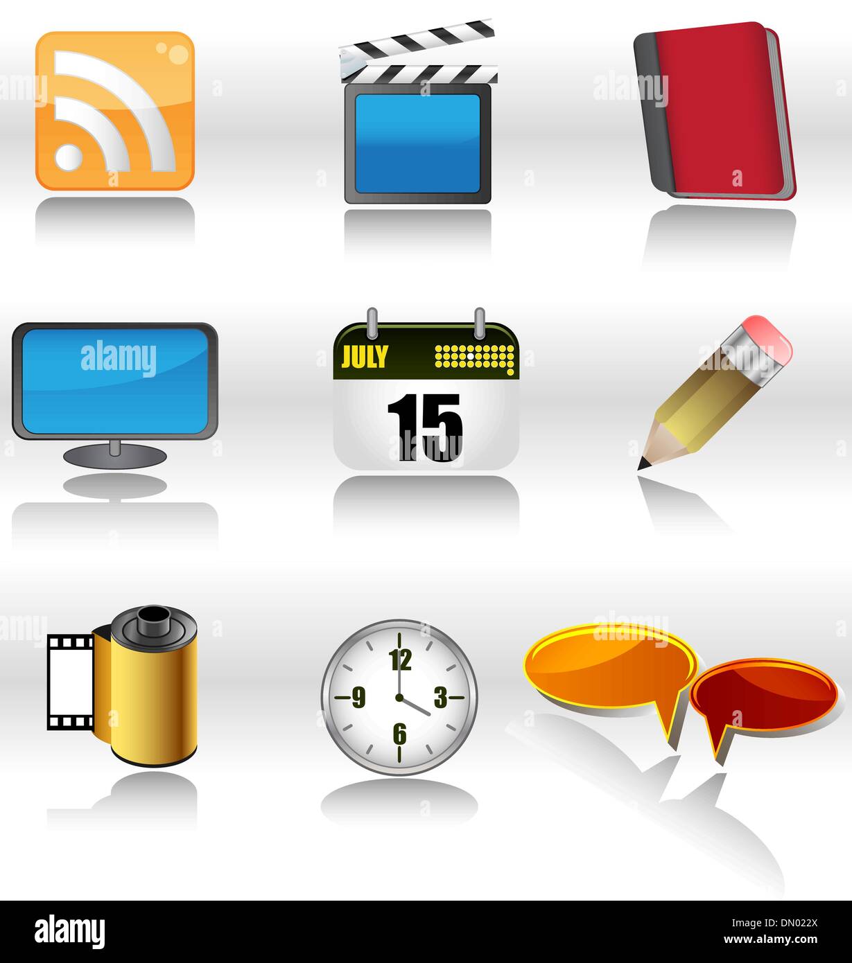 internet symbols set Stock Vector Image & Art - Alamy