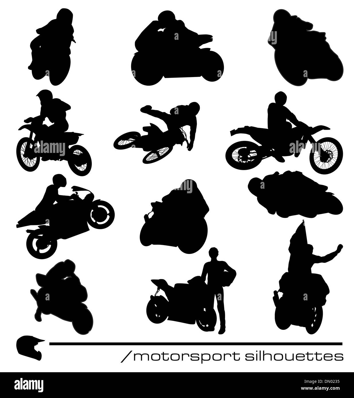 Motorcycle silhouettes hi-res stock photography and images - Alamy