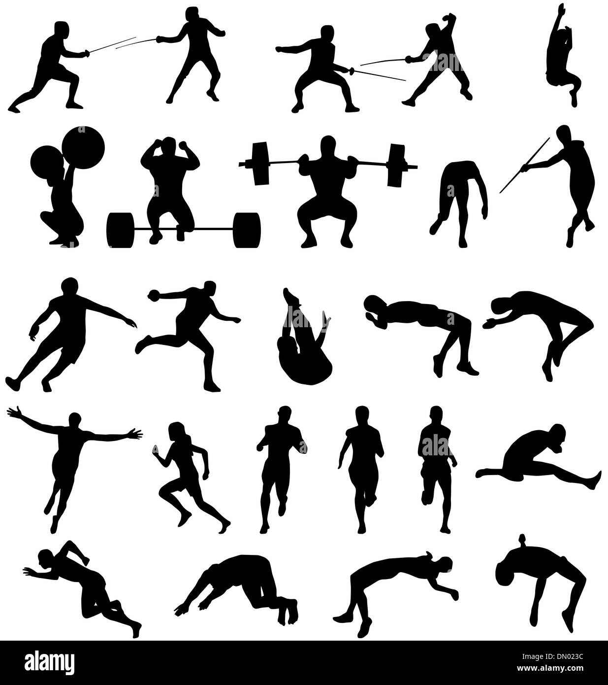 Athletics Clipart Black And White